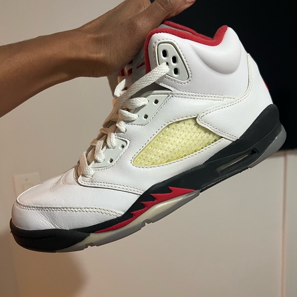 Shoes | Air Jordan 5 Retro Fire Red Silver Tongue 220 | Poshmark